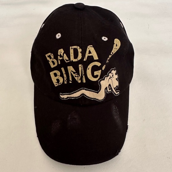 HBO | Accessories | Bada Bing Logo Hbo Black Baseball Cap Hat | Poshmark